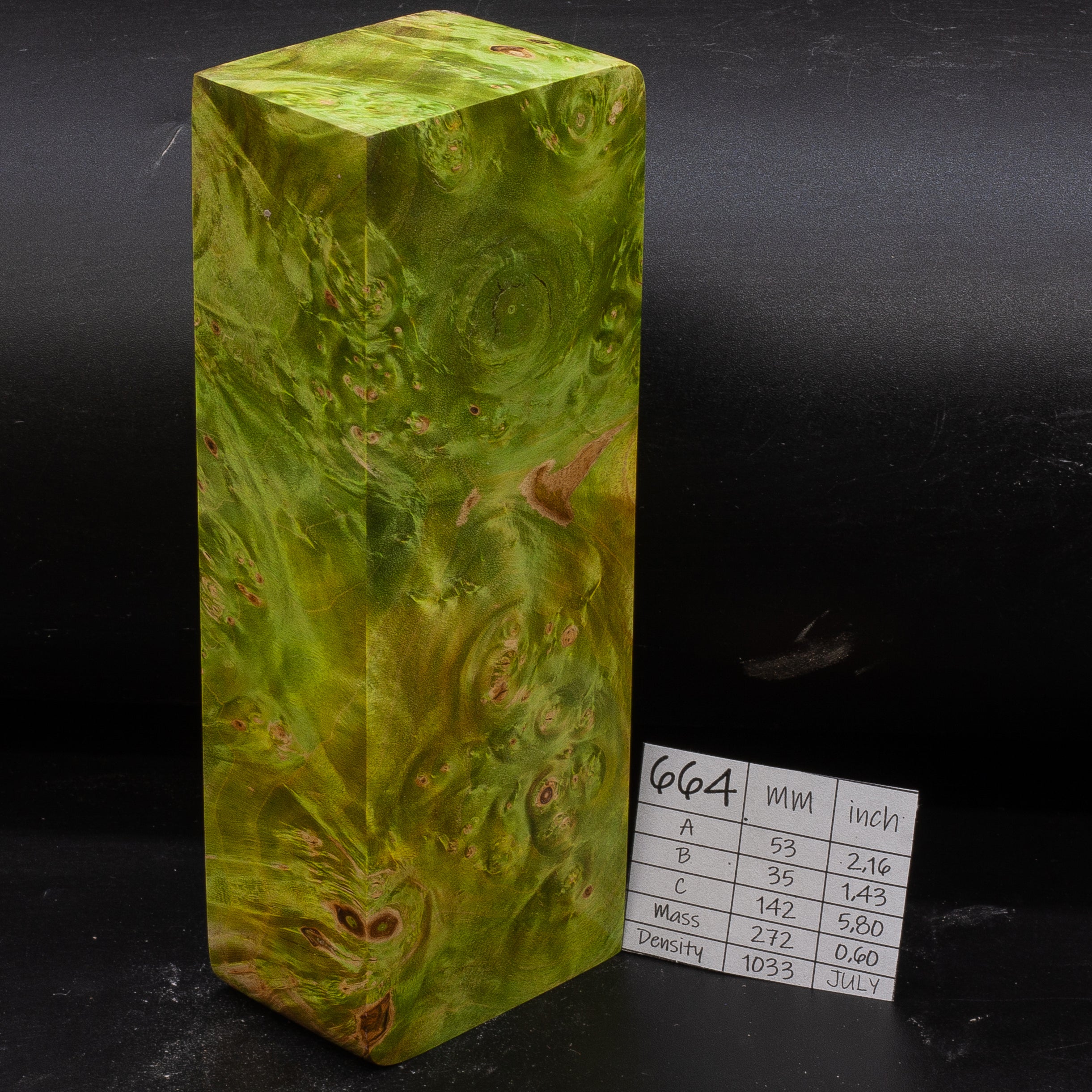 GREEN MAPLE BURLS by Oleg (Knife-Wood)