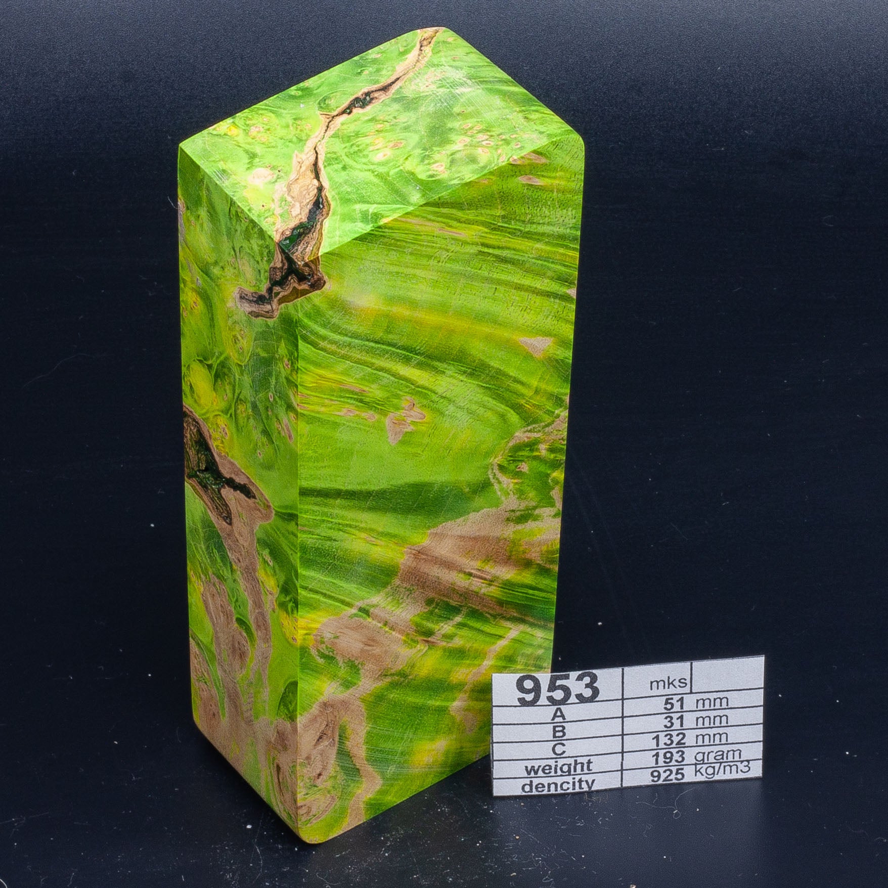 GREEN MAPLE BURLS by Oleg (Knife-Wood)
